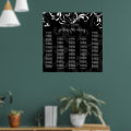Elegant Black and White Swirl Seating Chart | Zazzle