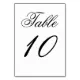 Elegant Black and White Table Number Card | Zazzle