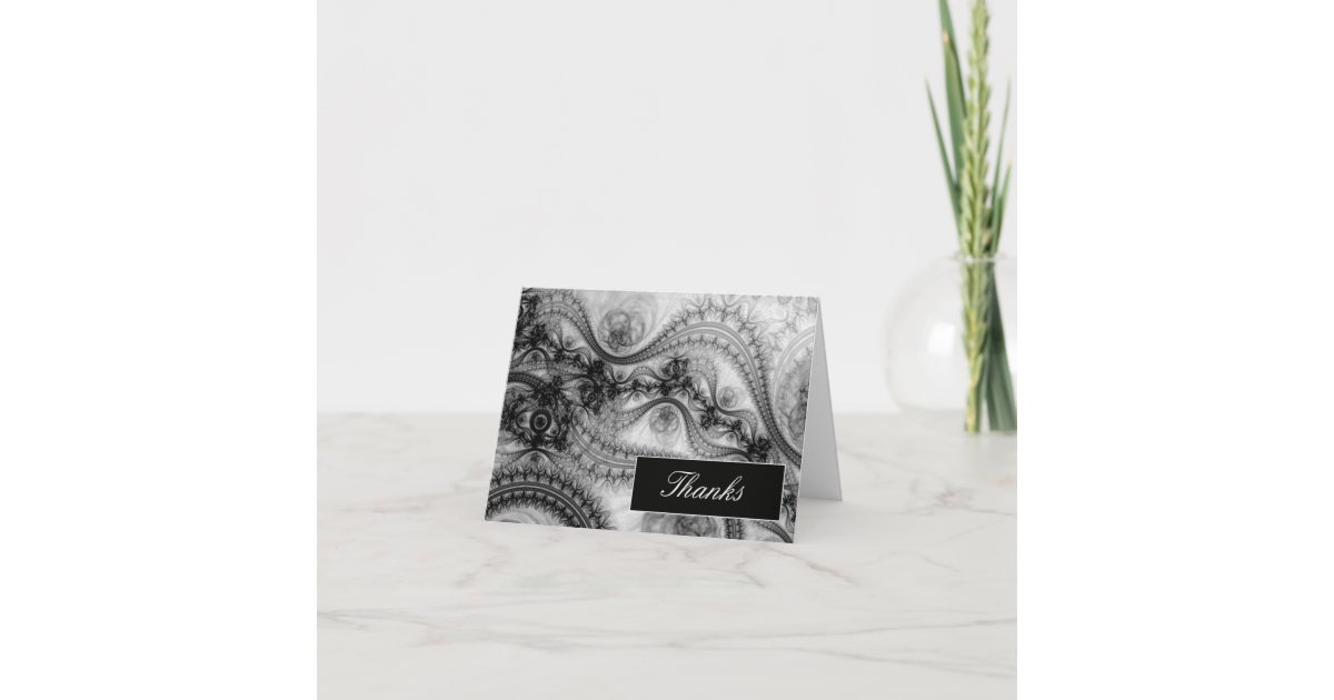 Elegant Black and White Thank You Notes | Zazzle