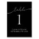 Elegant Black and White Wedding Table Number | Zazzle