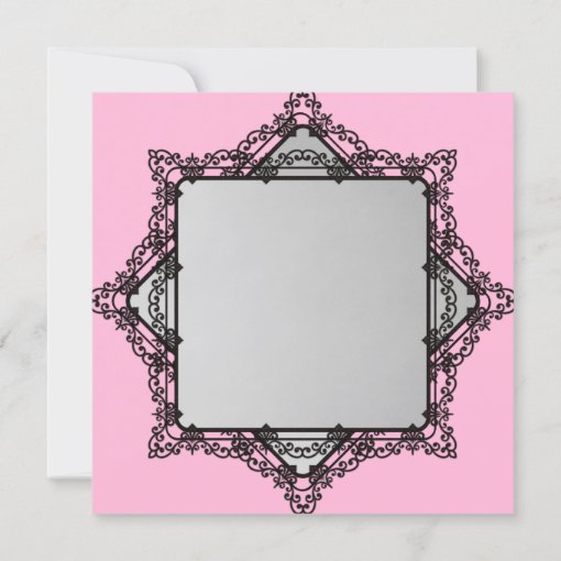 Elegant Black Border Bachelorette Party Invitation | Zazzle