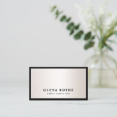 Elegant Black Border Satin Gold Professional Calling Card | Zazzle