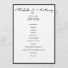 Simple Elegant Border Wedding Ceremony Program | Zazzle.com