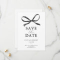 Elegant Black Bow Save The Date | Zazzle