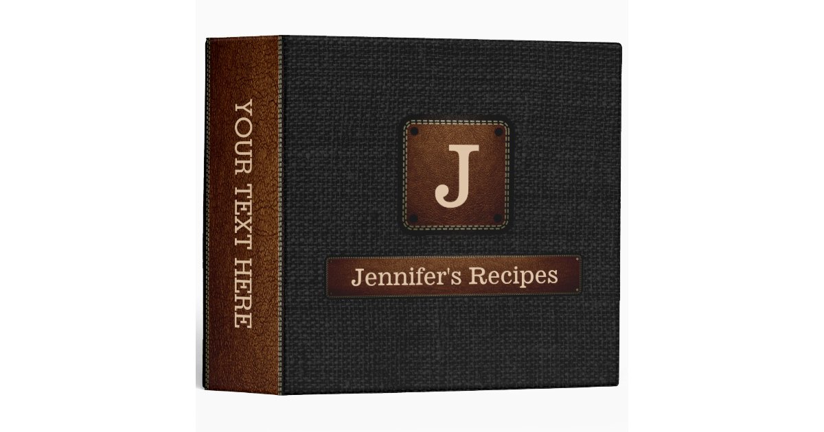 Elegant Black Burlap Look Binder | Zazzle