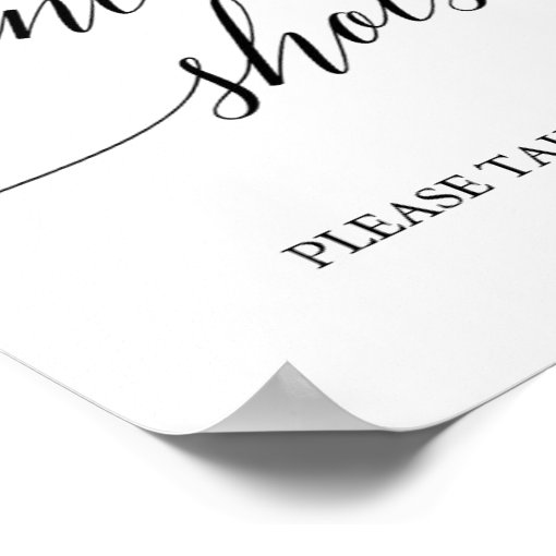 Elegant Black Calligraphy Dancing Shoes Sign | Zazzle