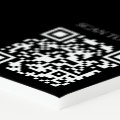 Elegant Black Calligraphy QR Code Grand Opening Foam Board | Zazzle