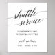 Elegant Black Calligraphy Shuttle Service Sign | Zazzle