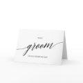 Elegant Black Calligraphy To My Groom Card | Zazzle