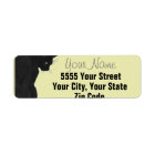 Elegant Black Cat Address Labels | Zazzle
