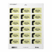 Elegant Black Cat Address Labels | Zazzle