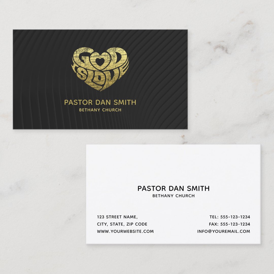Elegant Black Christian Church Pastor | Ministry Business Card | Zazzle