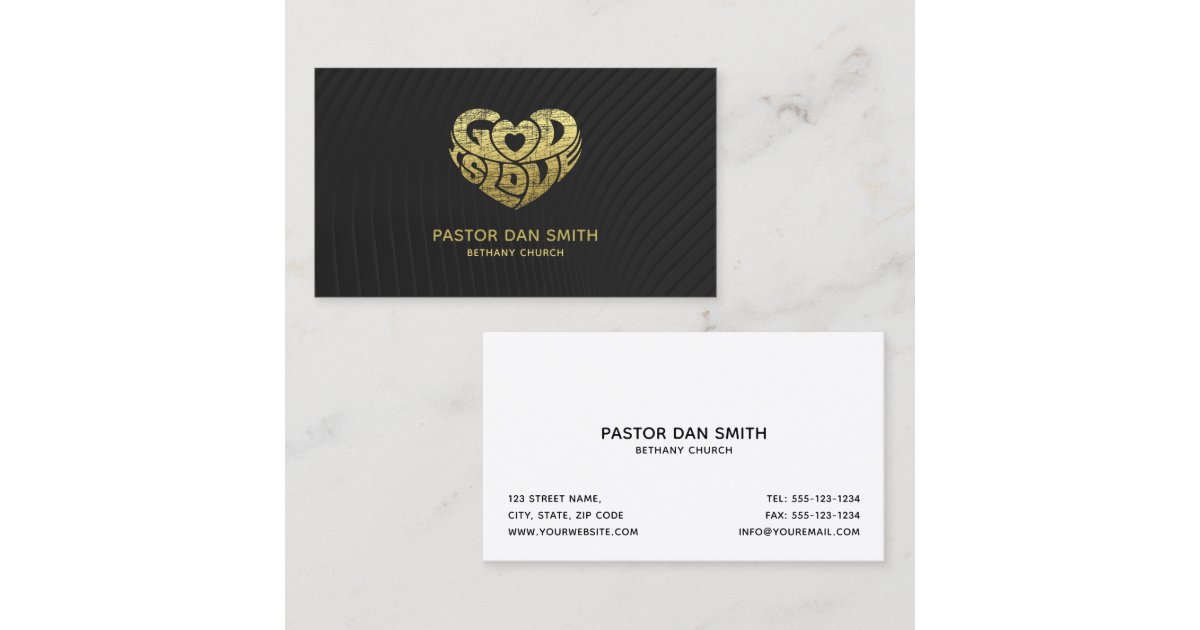 Elegant Black Christian Church Pastor | Ministry Business Card | Zazzle