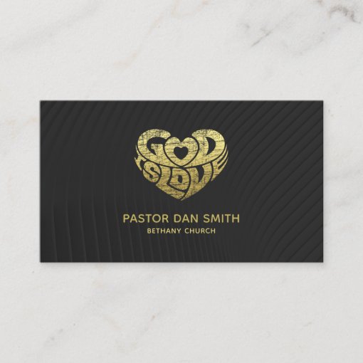 Elegant Black Christian Church Pastor | Ministry Business Card | Zazzle