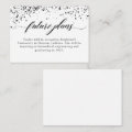 Elegant Black Confetti Graduation Future Plans Note Card | Zazzle