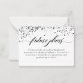 Elegant Black Confetti Graduation Future Plans Note Card | Zazzle