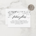 Elegant Black Confetti Graduation Future Plans Note Card | Zazzle