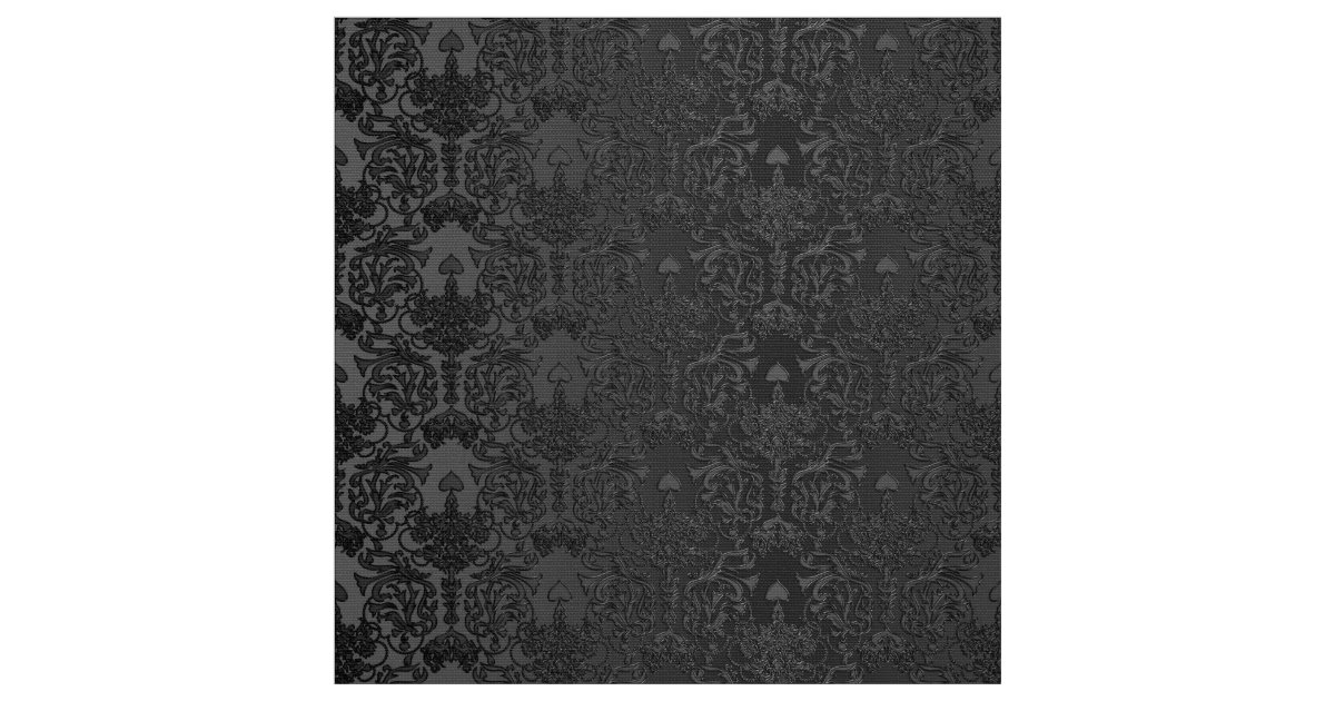Elegant Black Damask Lace Fabric | Zazzle