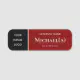 Elegant Black & Dark Red Professional Company LOGO Name Tag | Zazzle