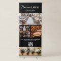 Elegant Black Event Planning Business 4 Photos Retractable Banner | Zazzle