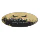 Elegant Black Eyelash Gold Glitter Cosmetologist Name Tag | Zazzle