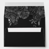 Elegant Black flower Tarot Gothic wedding Envelope | Zazzle