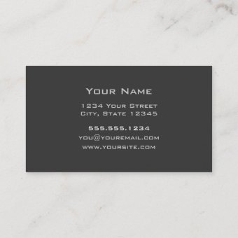 Elegant Black Foil Silver Plate Business Card | Zazzle