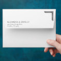 Elegant Black Geometric Accent Envelope | Zazzle