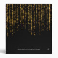 Elegant Black & Glam Gold Design Binder | Zazzle