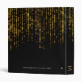 Elegant Black & Glam Gold Design Binder | Zazzle