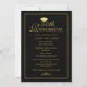 Elegant Black Gold 50th Class Reunion Invitation | Zazzle