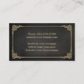 Elegant Black Gold Class of Graduate Student Calling Card | Zazzle