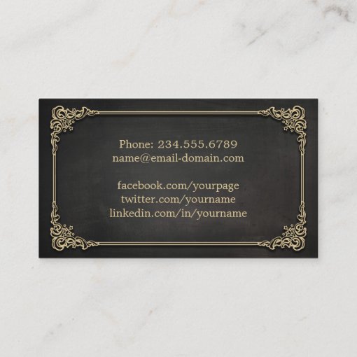 Elegant Black Gold Class of Graduate Student Calling Card | Zazzle