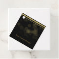 Elegant Black Gold Glitter Sparkle Sweet 16 Party Favor Tags | Zazzle