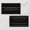 Elegant black gold gradient borders professional business card | Zazzle