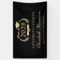 Elegant Black Gold Graduation Party Welcome Banner | Zazzle