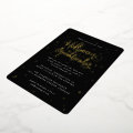 Elegant Black/Gold Halloween Spooktacular + Stars Foil Invitation | Zazzle