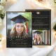Elegant Black Gold Photo Script Graduation Invitation | Zazzle