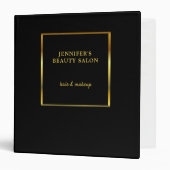 Elegant black gold professional appointment book 3 ring binder | Zazzle