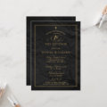 Elegant Black & Gold Script 1st Holy Communion Invitation | Zazzle