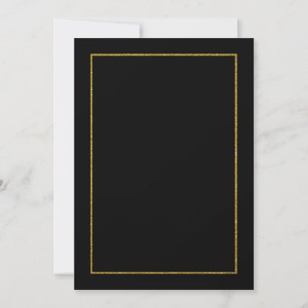 Elegant Black Gold Wedding Invitation | Zazzle