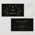 Elegant Black & Gold Women Body Care Wellness Business Card | Zazzle