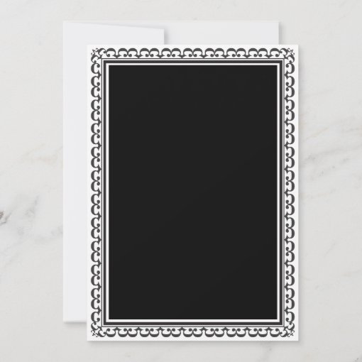 Elegant Black Invitation Template | Zazzle