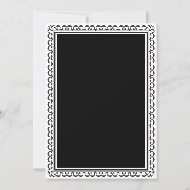 Elegant Black Invitation Template | Zazzle