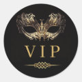 Elegant Black Masquerade VIP very important person Classic Round ...