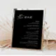 Elegant Black Modern Minimalist Bar Menu | Zazzle