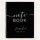 Elegant Black Personalized Notebook Your Name | Zazzle