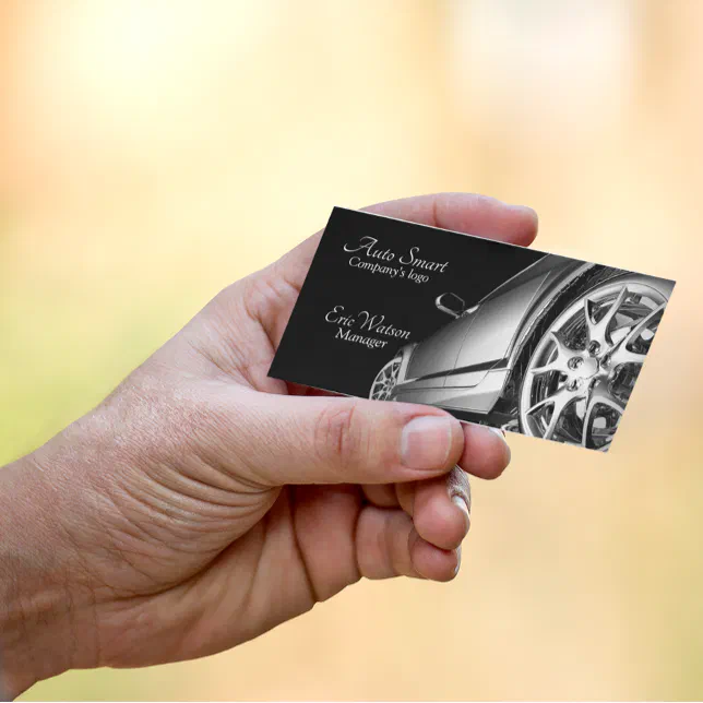 Elegant Black Professional Automobile Business Card | Zazzle