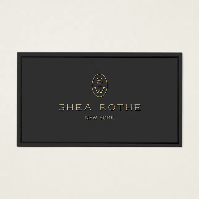 Elegant Black Professional Monogram 3D Typography | Zazzle