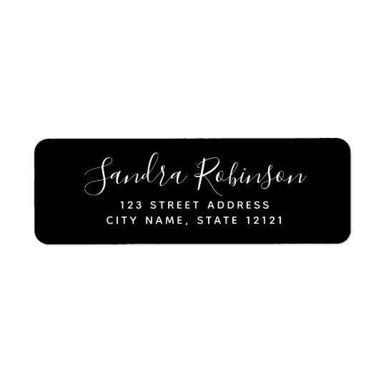 Elegant black return address labels | Zazzle.com